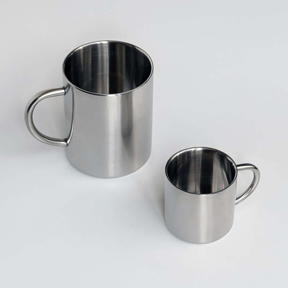 Glossy Stainless Steel Cups - Modern Elegance – LoveÉcru