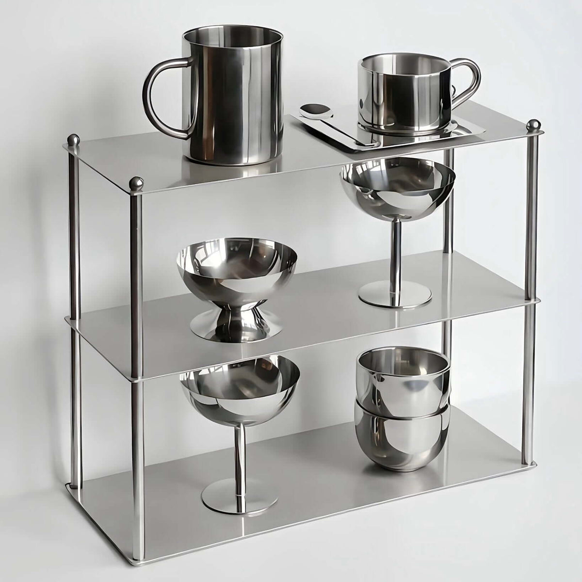 Aira Stainless Shelf - Sleek Minimalism – LoveÉcru