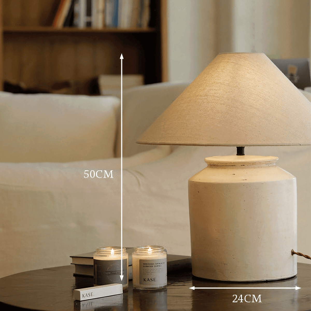 Folding Shoulder Table Lamp - Adjustable Linen Light – LoveÉcru
