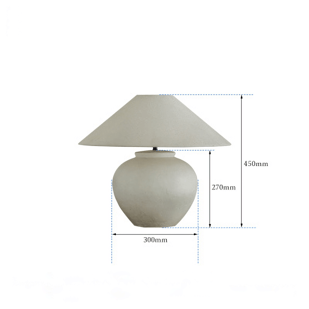 Egg Shaped Clay Pot Table Lamp - Artisan Design – LoveÉcru