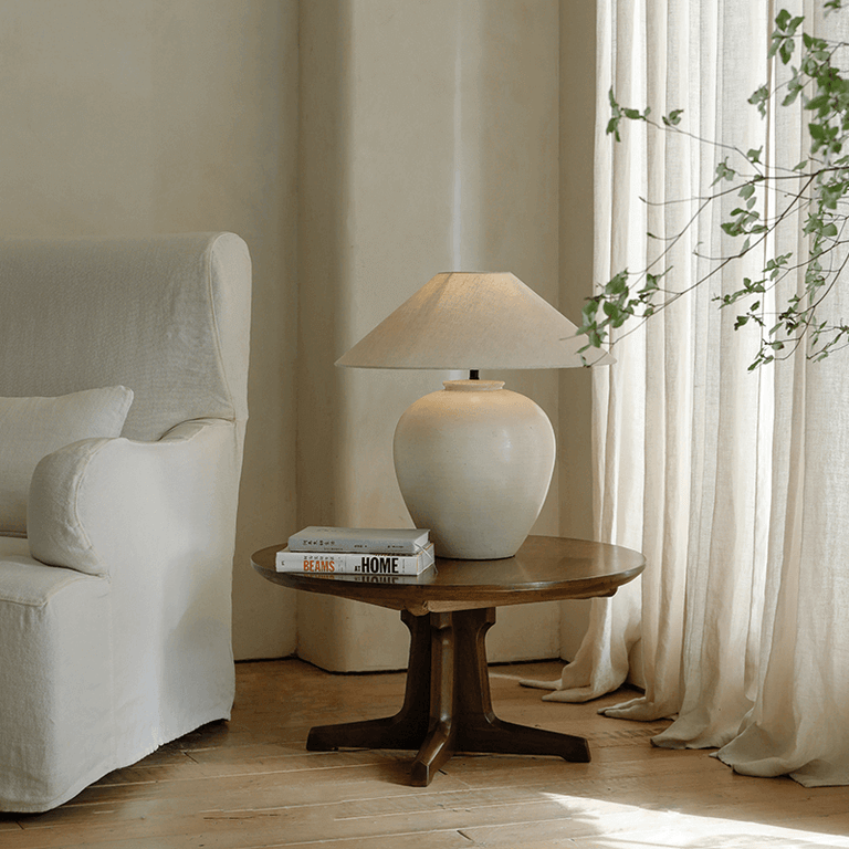 Egg Shaped Clay Pot Table Lamp - Artisan Design – LoveÉcru